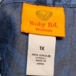 Ruby Rd. | Tops | Bundle Only Ruby Road Blue Jean Floral Buttonup Shirt ...